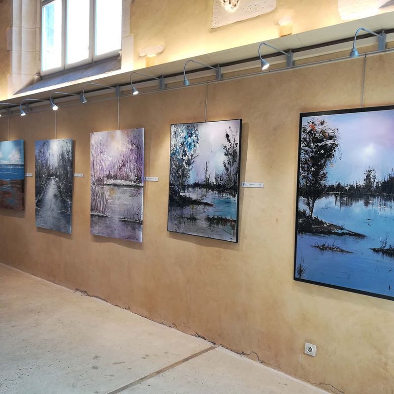 Eclairage pour exposition, tableaux : Crosse expo - spot tableau